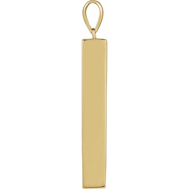 Ash Holder Bar Pendant in 14k Yellow, White, or Rose Gold and more